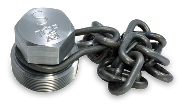 2-Inch Nitronic 60 Plug Assembly with Stainless Steel Chain: Salco Products