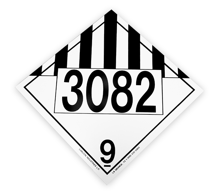 Placard Misc Dangerous Goods #3082: Salco Products